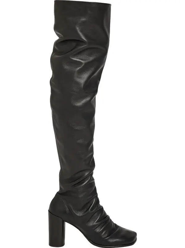 LEMAIRE 80 Leather Over-the-knee Boots - Brown