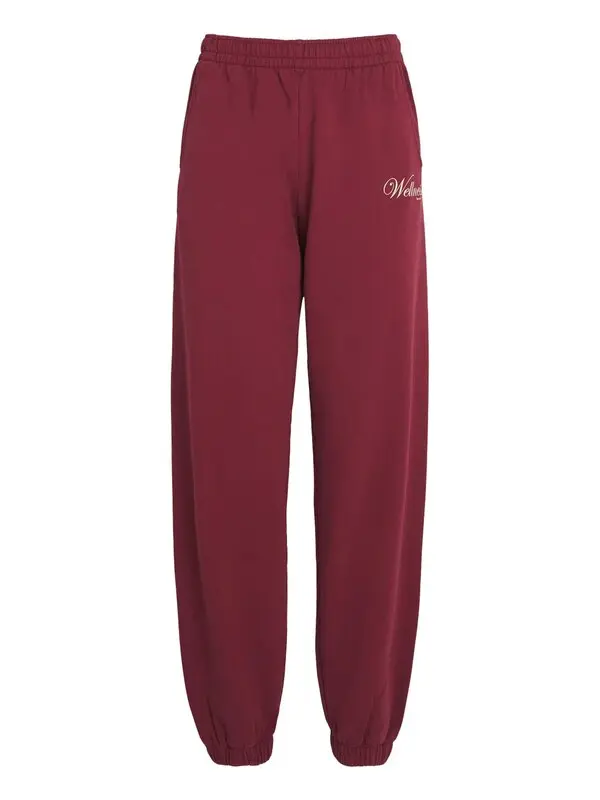 SPORTY & RICH Cotton Soho Sweatpants - Burgundy
