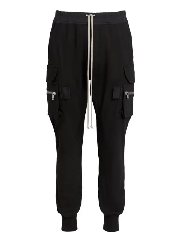Rick Owens Mastodon Cargo Sweatpants - Black