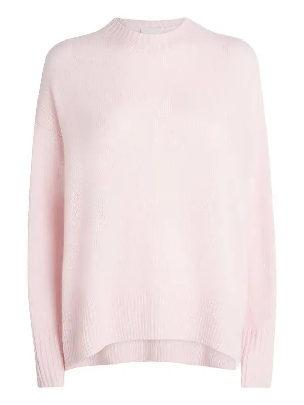 ALLUDE Cashmere Crew-neck Sweater - Pink