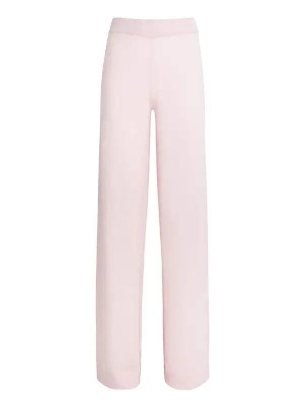 ALLUDE Virgin Wool-cashmere Straight Trousers - Pink