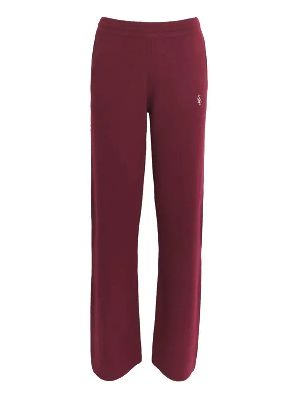 SPORTY & RICH Cashmere-wool Trousers - Burgundy