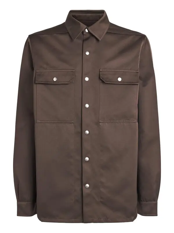 Rick Owens Technical Duchesse Shirt Jacket - Brown