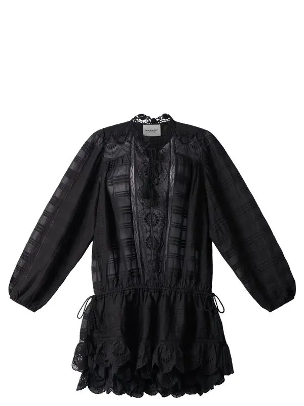 MARANT ETOILE Preya Ruffled Dress - Black