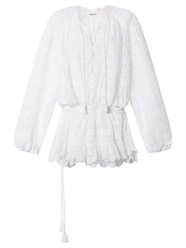 MARANT ETOILE Floral Lace Dress - White