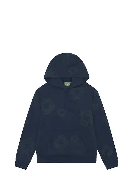 DENIM TEARS Mono Cotton Wreath Hoodie - Navy Blue