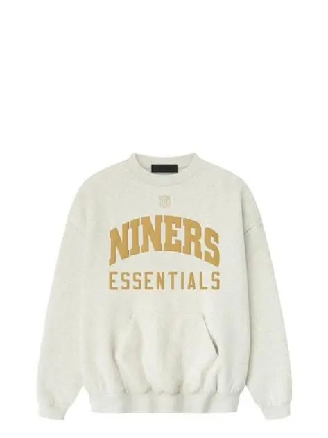 Fear Of God Essentials Forty Niners Sport Crewneck Sweatshirt - Oatmeal Heather