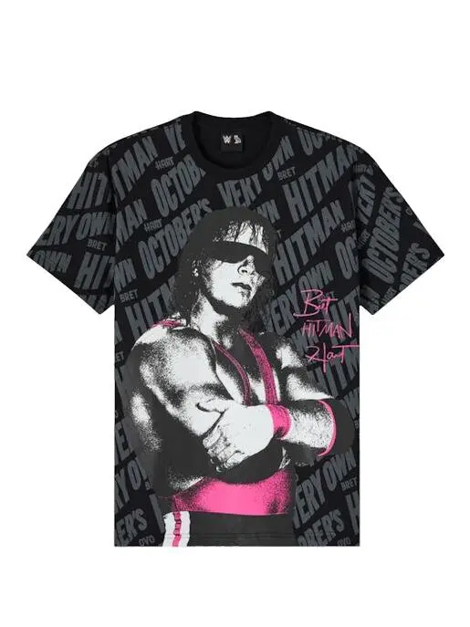 OVO X Wwe Bret The Hitman Hart Tee Shirt - Black