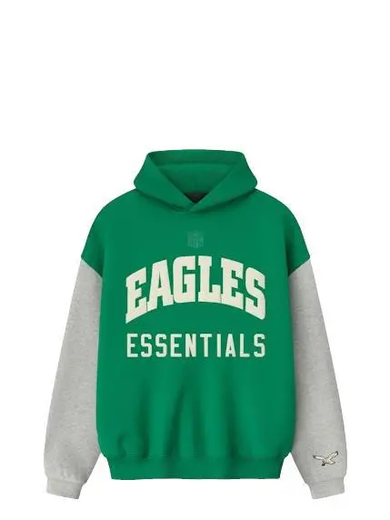 Fear Of God Essentials Eagles Sport Hoodie - Golf Green/concrete Heather