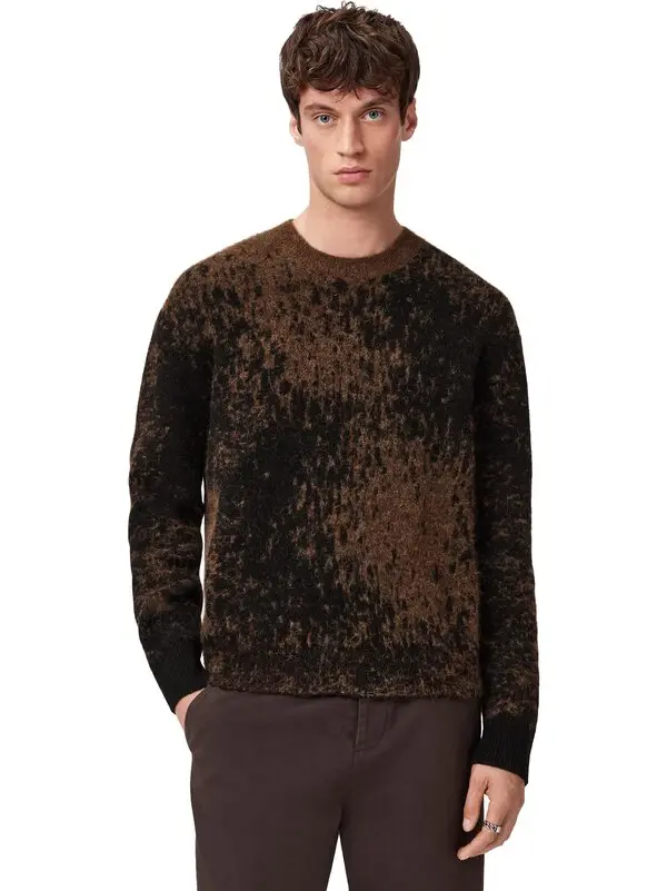 ALLSAINTS Storm Oversized Wool Blend Sweater - Brown