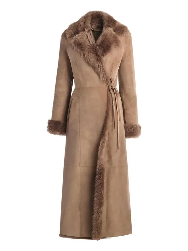 Nour Hammour Joni Long Coat - Mink