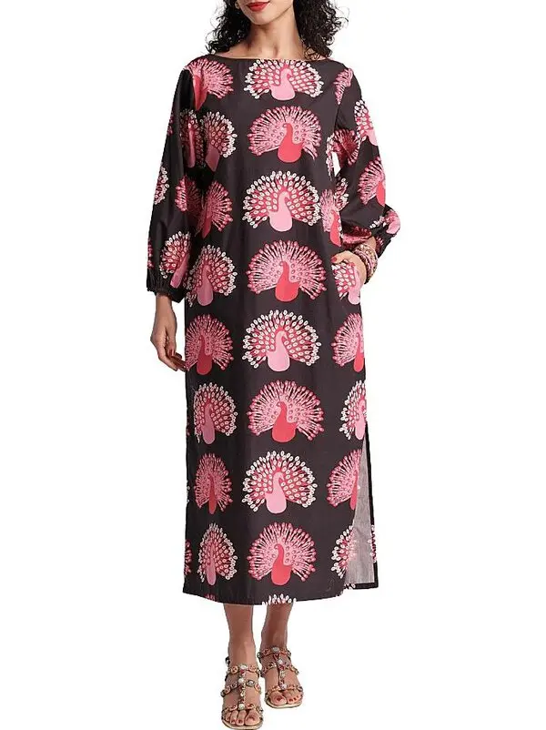 FRANCES VALENTINE Minnow Maxi Peacock Dress - Black/multi
