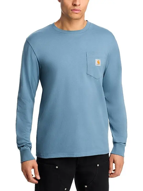 Carhartt Work In Progress Long Sleeve Pocket Tee - Velvet Blue
