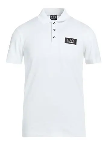 EA7 Polo Shirt Size Modal, Polyester - White