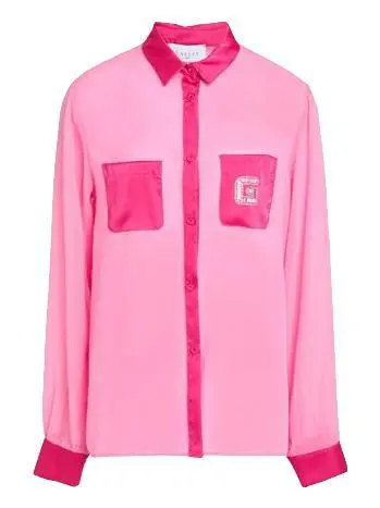 GAËLLE PARIS Crepe And Satin Shirt - Pink