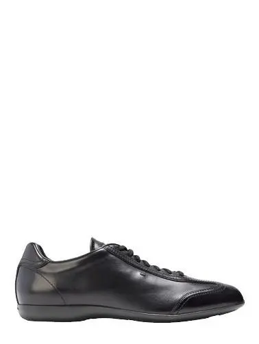 Santoni Leather Low-top Sneakers - Black