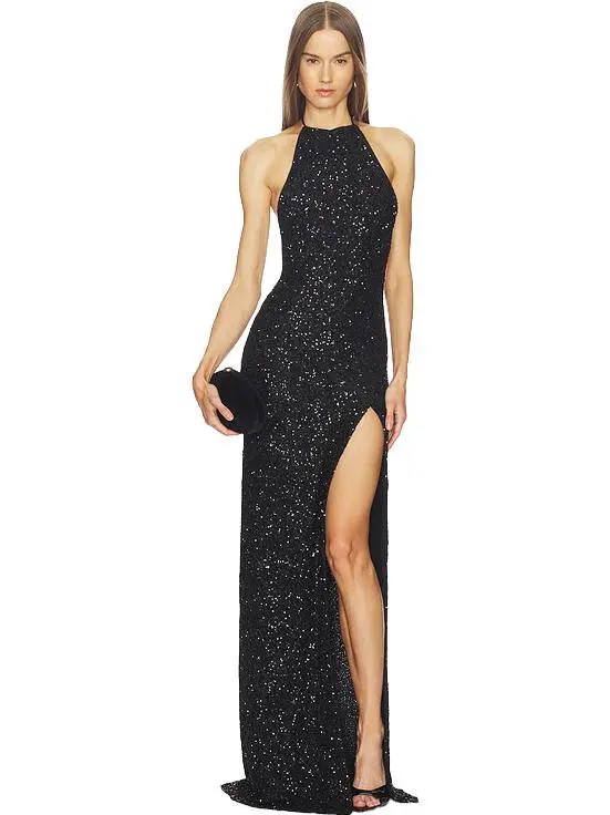 MICHAEL COSTELLO X Reggio Gown - Black