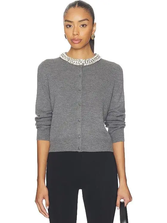 Veronica Beard Daro Cardigan - Dark Heather Grey