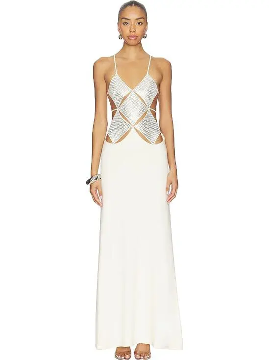 Delfi Gaia Maxi Dress - Ivory