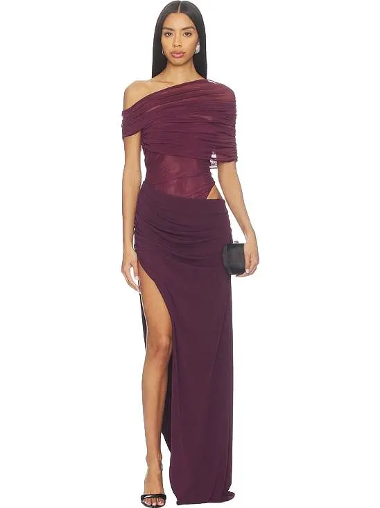 Nbd Romi Maxi Dress - Deep Plum