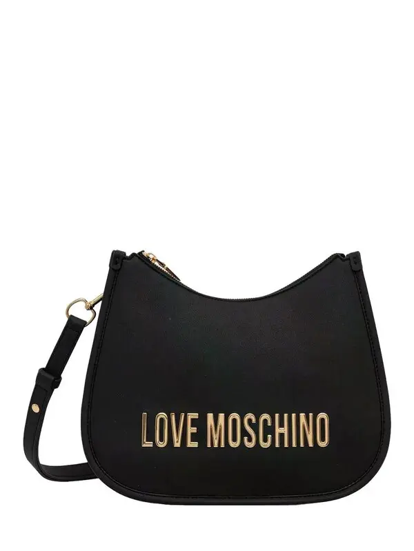 Moschino Logo-plaque Shoulder Bag - Black