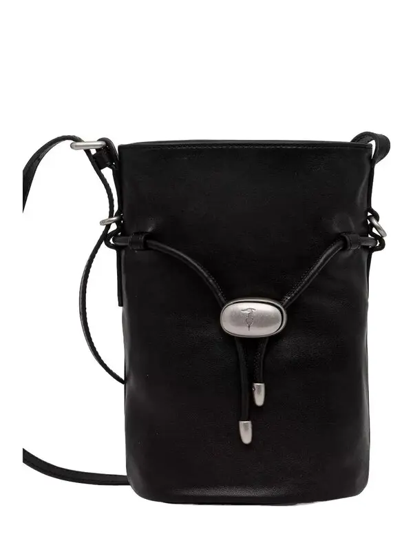 TRUSSARDI Small Amuletto Bucket Bag - Black