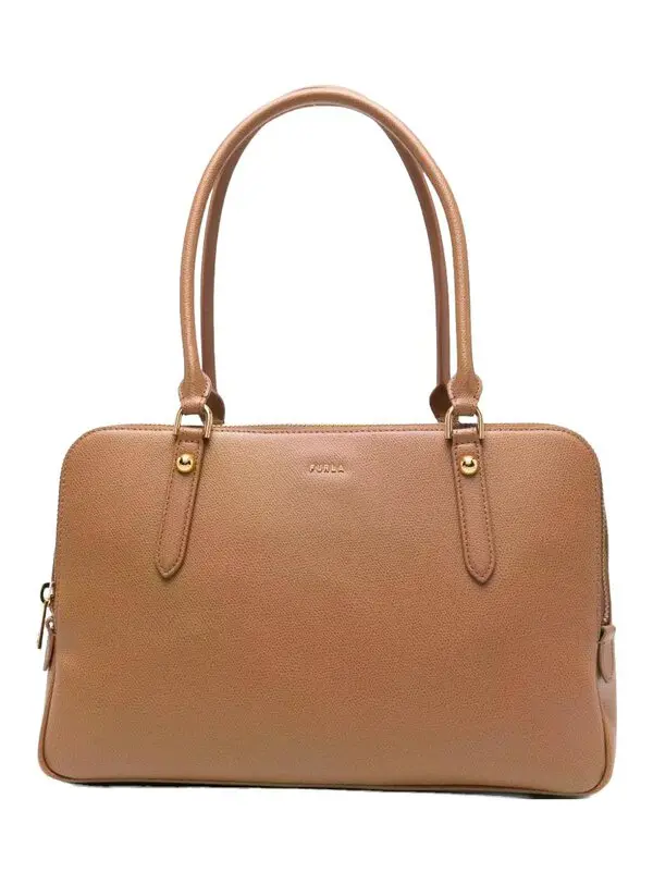 Furla Textured Leather Tote - Brown