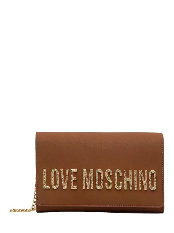 Moschino Logo-plaque Shoulder Bag - Brown