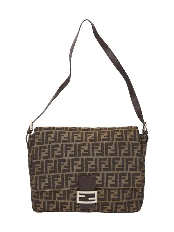 Fendi Zucca Mama Forever Baguette Shoulder Bag - Brown