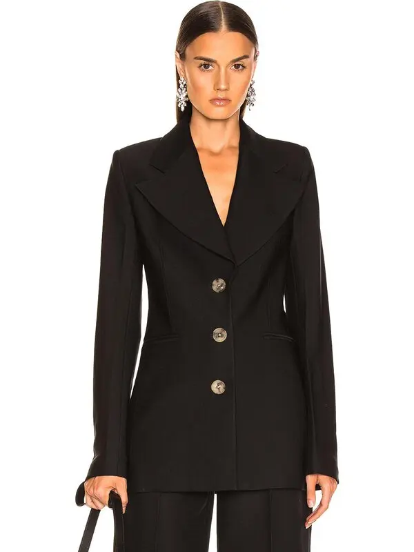 Khaite Mckenna Long Blazer - Black