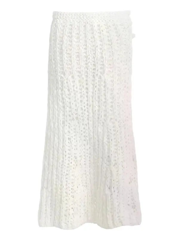 Khaite Iori Open-knit Skirt - White