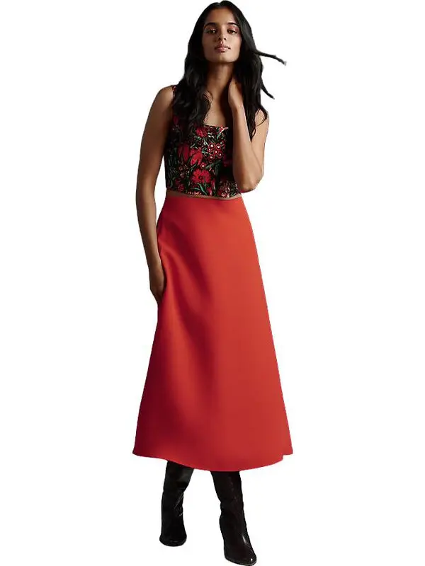 Hunter Bell Adele Midi Skirt - Red