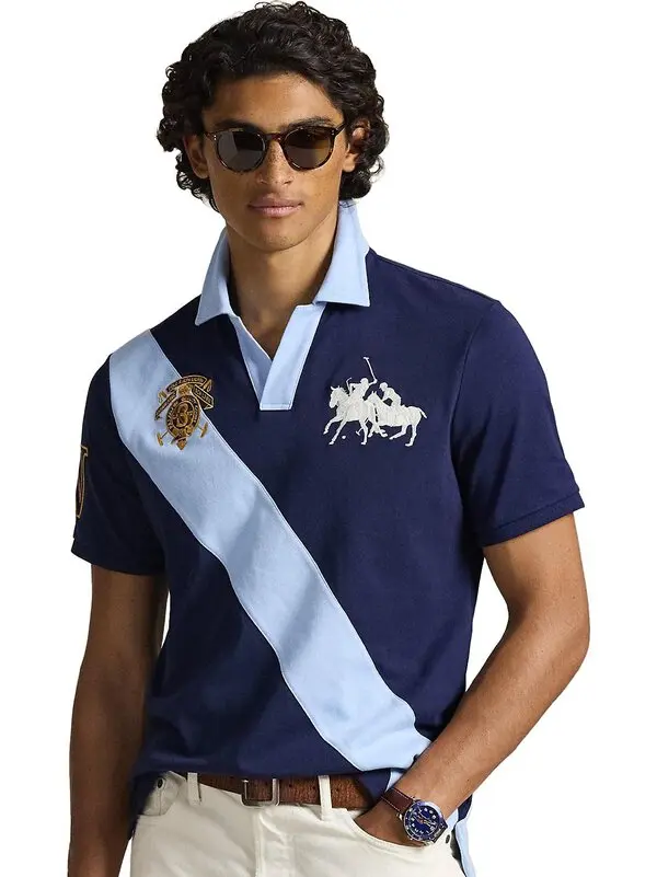 Ralph Lauren Classic Fit Crest Jersey Polo Shirt - Newport Navy/office Blue