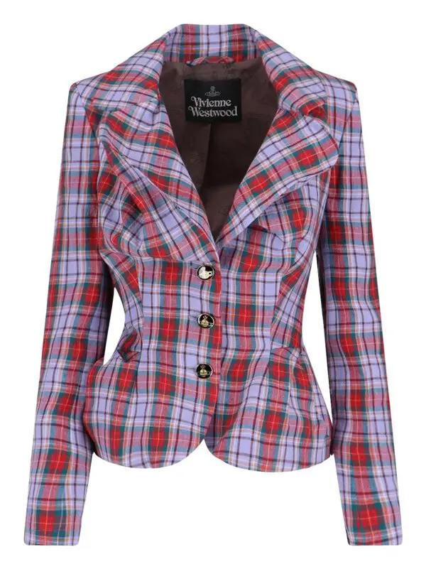 VIVIENNE WESTWOOD Tartan Single-breasted Blazer - Multi
