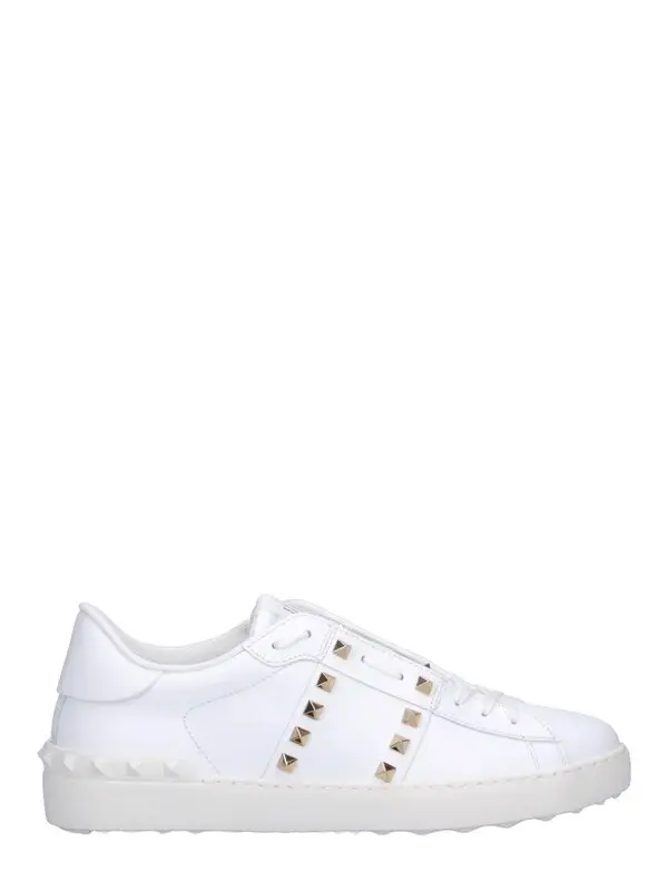 Valentino Garavani Rockstud Leather Sneakers - White