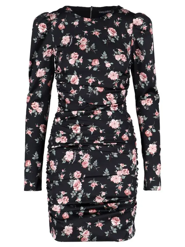 Chloé Silk Mini Dress - Black