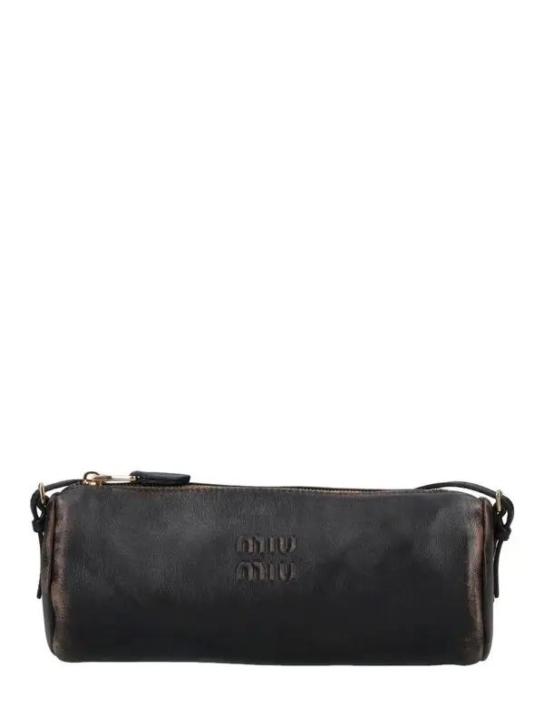 Miu Miu Lamb Nappa Pouch - Brown