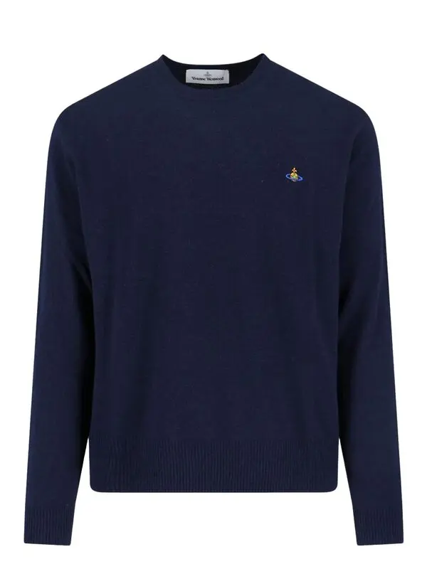 VIVIENNE WESTWOOD Alex Crew Neck Sweater - Blue