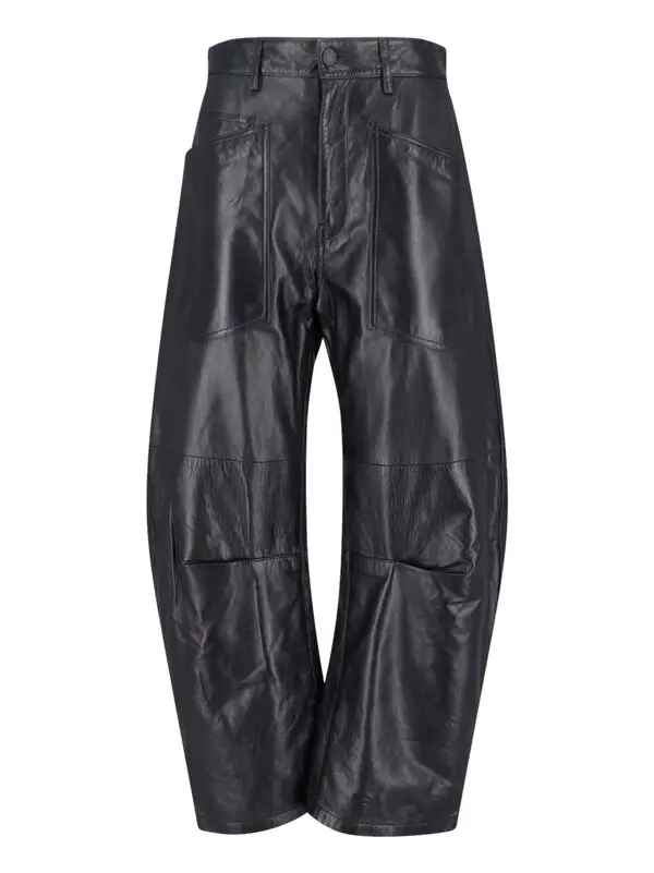 NILI LOTAN Shon Leather Pants - Black