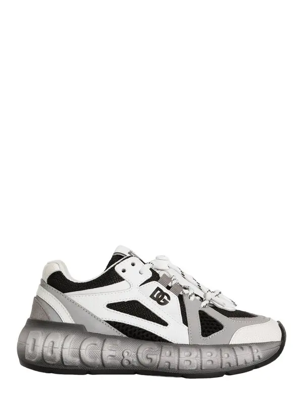 Dolce & Gabbana Dg Bounce 12 Nylon And Calfskin Sneakers - Multicolor