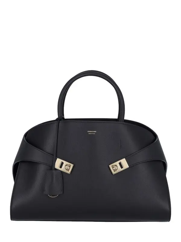 FERRAGAMO Hug M Handbag - Black