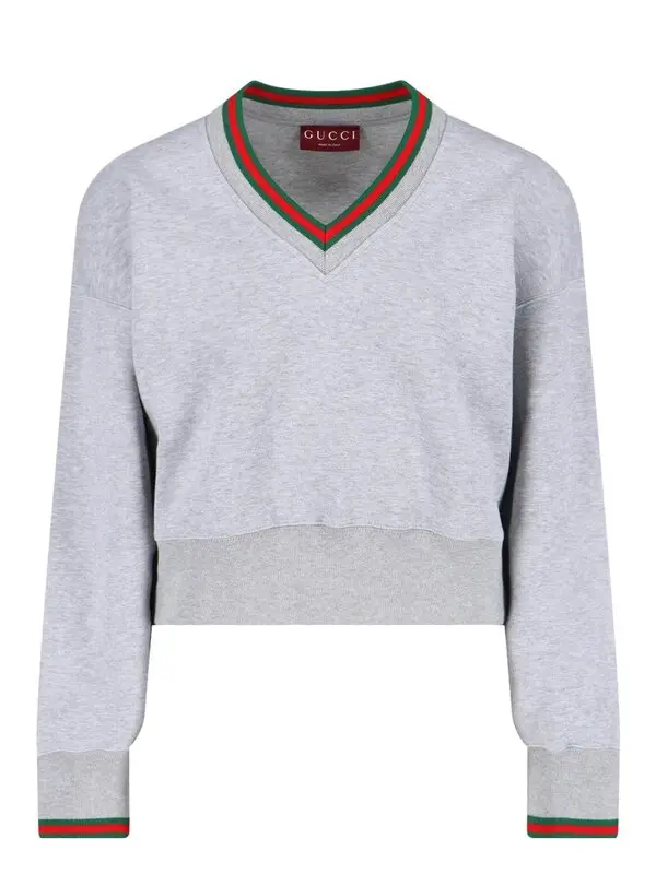 Gucci Web Sweater - Gray