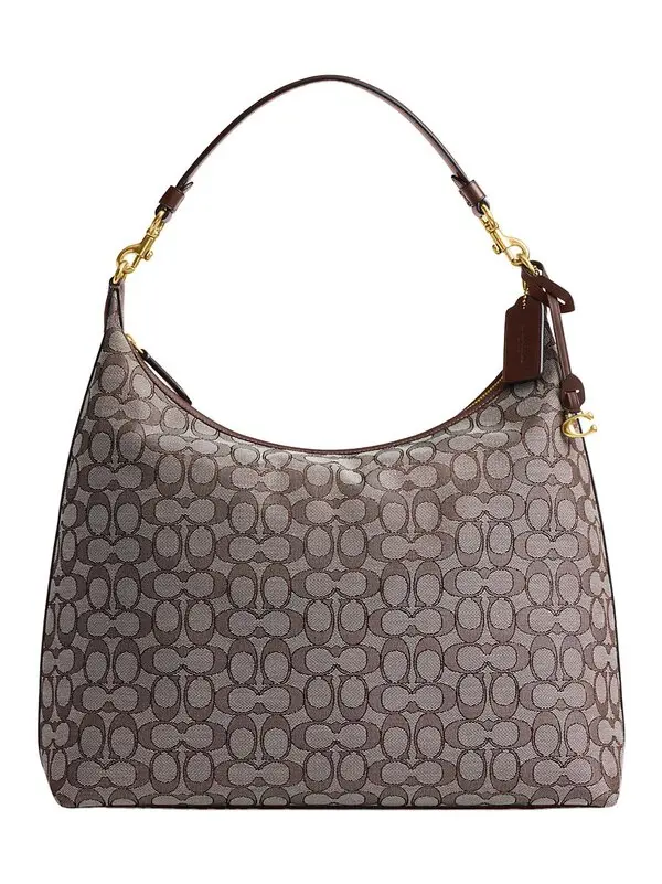 COACH® Juliet Shoulder Bag 38 In Signature Jacquard - Brass/oak Maple
