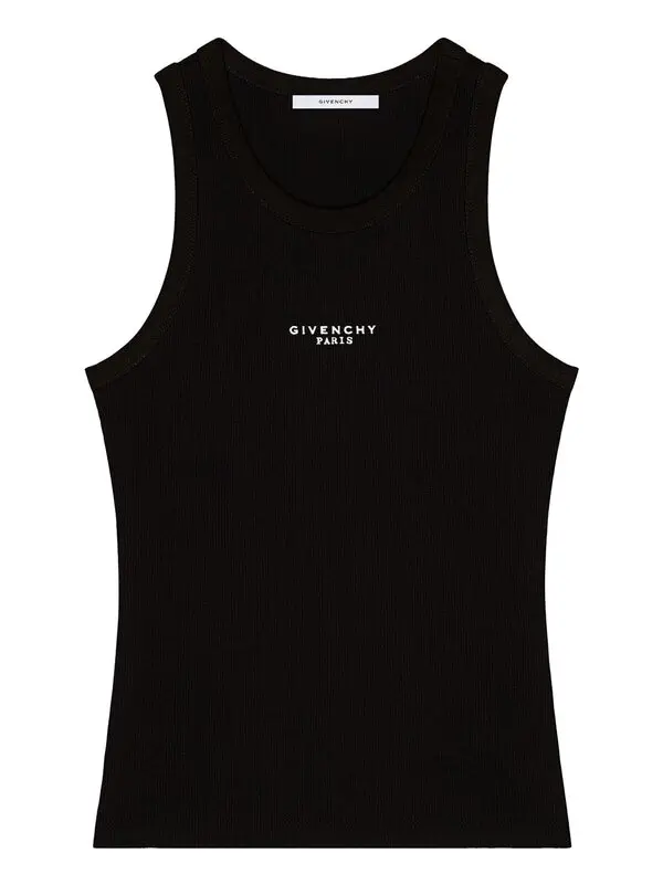 Givenchy Cotton Blend Tank Top - Black