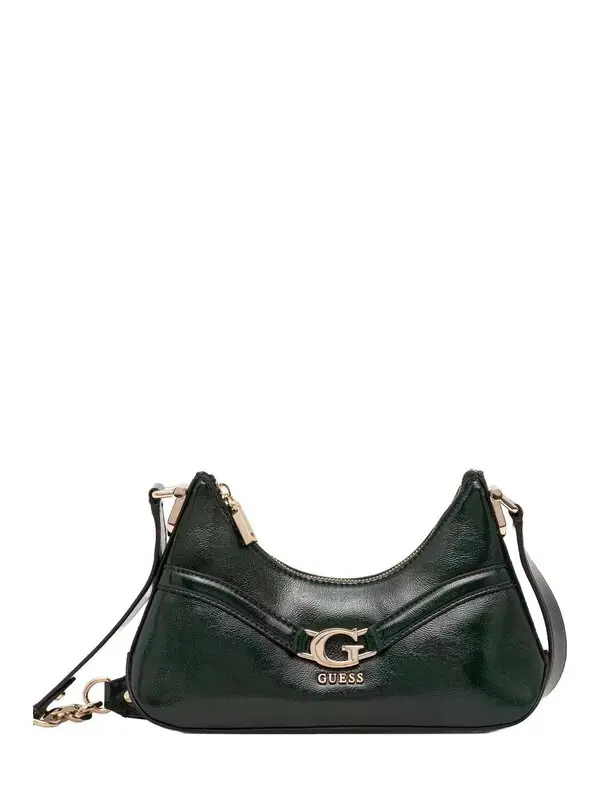 Guess Logo Plaque Satchel - Green