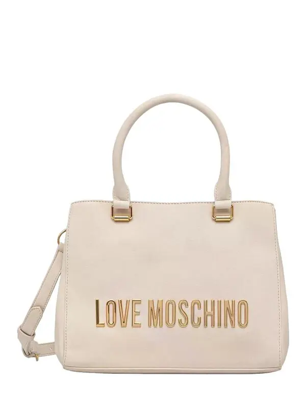 Moschino Logo-plaque Cross-body Bag - Neutrals