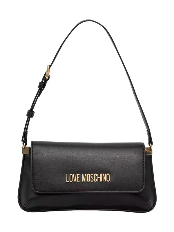 Moschino Logo Detail Shoulder Bag - Black
