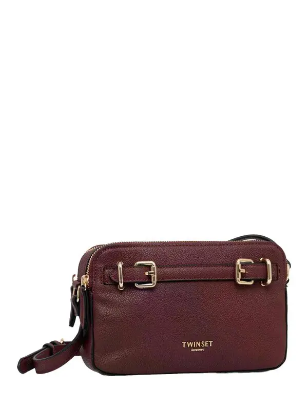 TWINSET Buckle Satchel Cross Body Bag - Red