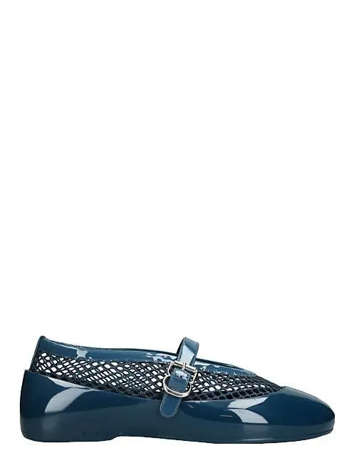 Alaïa Rubber And Mesh Ballet Flats - Blue