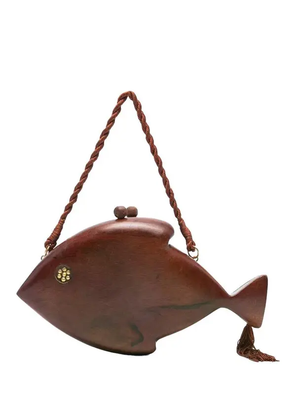 SIMONMILLER Fish-motif Clutch - Brown